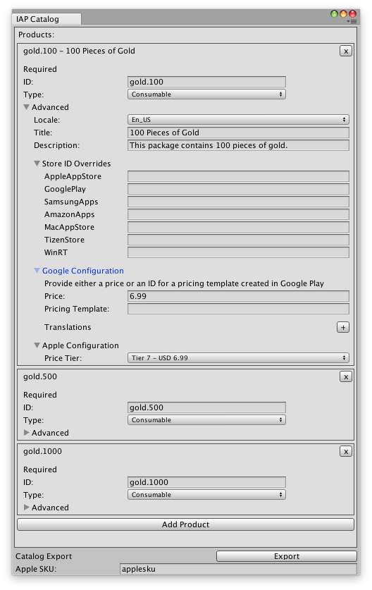 Unity - Manual: Codeless IAP